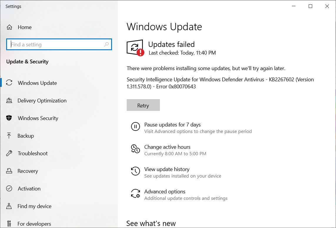 Solved - Error - 0x80070643 | Tech Support Guy